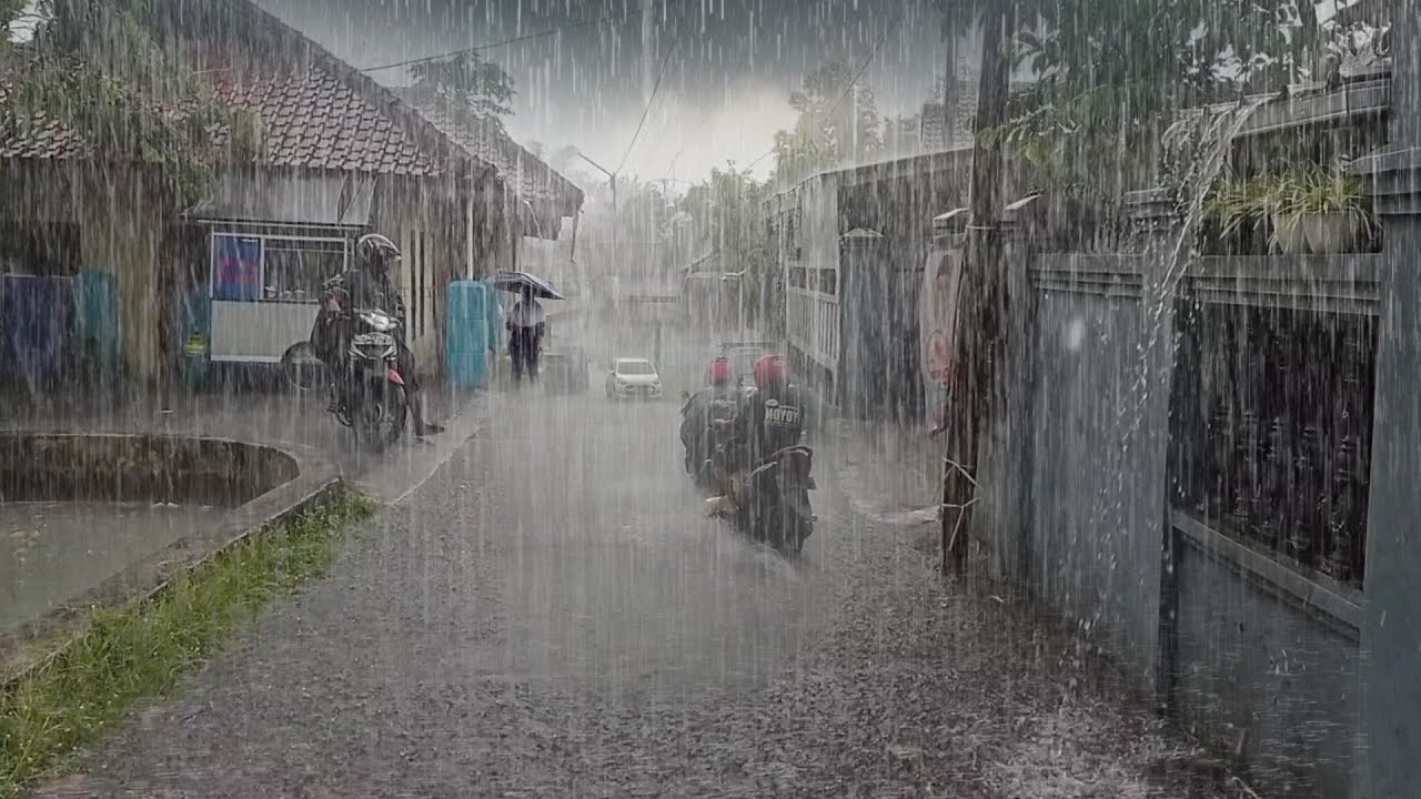 Super Heavy Rain And Lightning Strong Wind Eliminate Sleep Insomnia ...