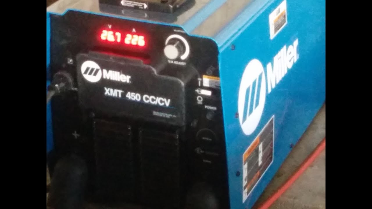 MILLER XMT 450 instalacion y prueba - YouTube