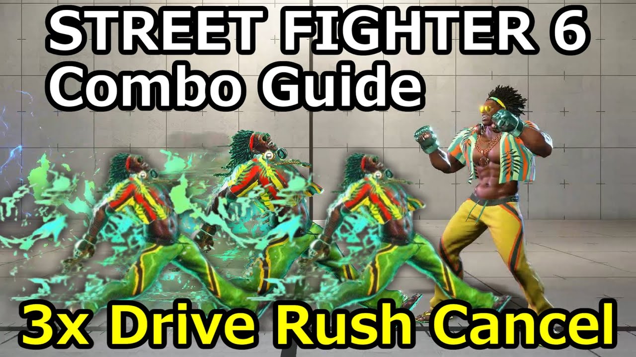 スト6 ドライブラッシュキャンセル3回コンボ解説 全キャラ紹介【 SF6 3times Drive Rush Cancel Combo ...