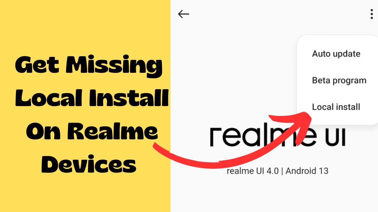How To Enable Local Install In Realme? | Fix Realme Local Install Not ...