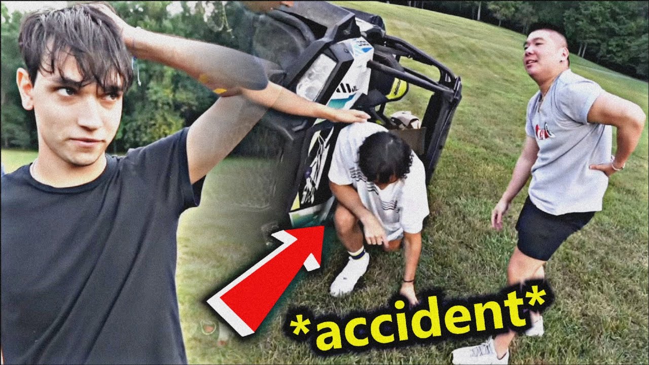 Marcus car overturned *accident* he is saved | Lucas and Marcus - YouTube
