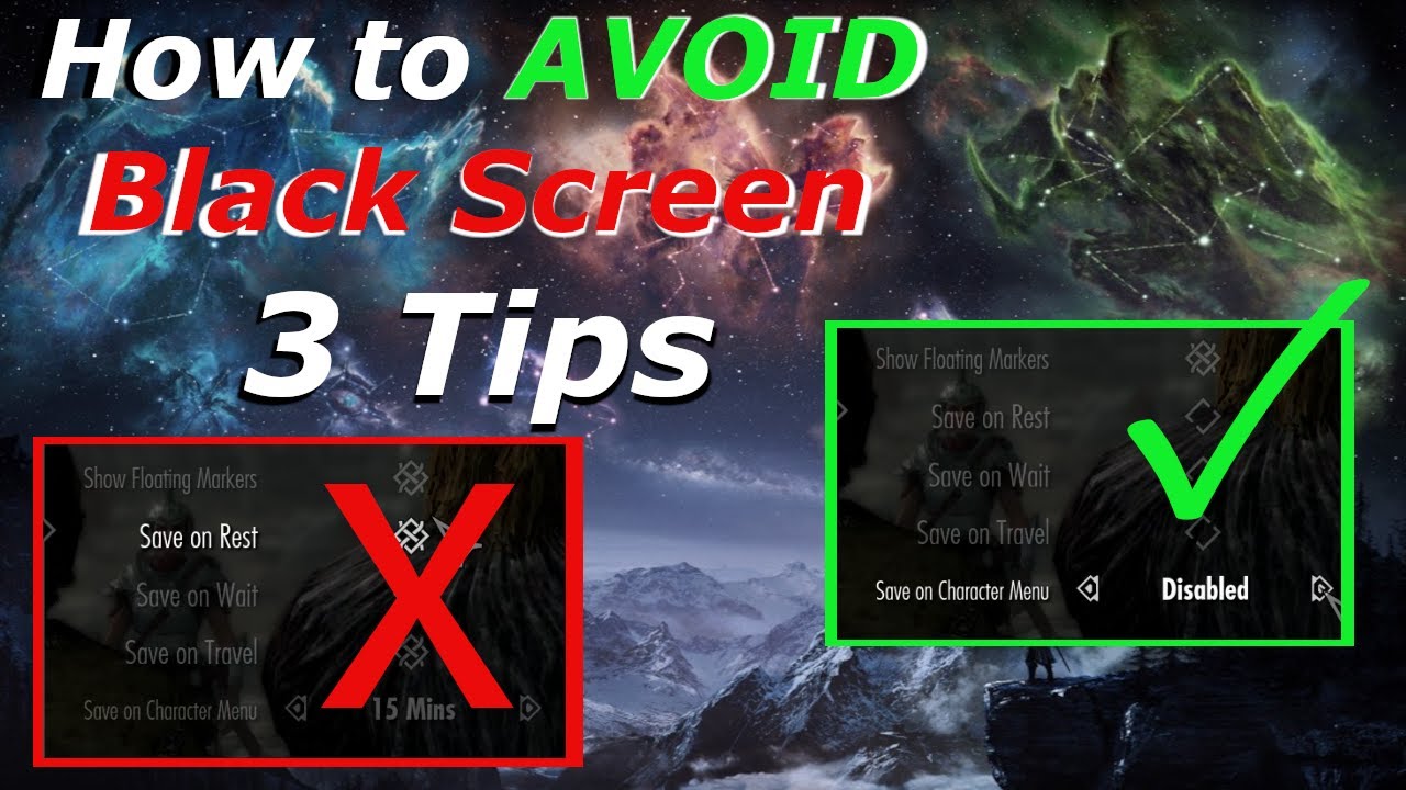 Skyrim Anniversary Edition Guide - Black Screen - YouTube