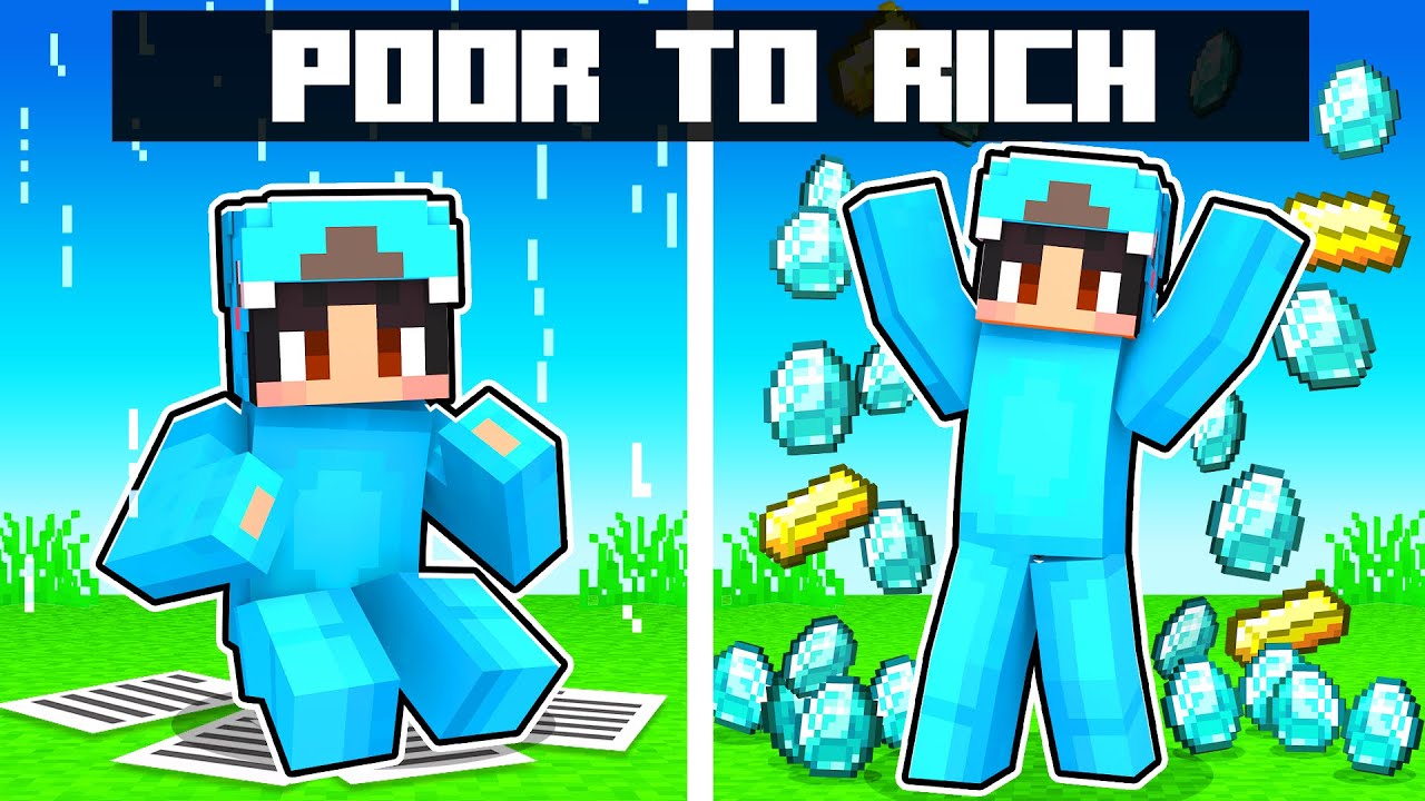 Omz POOR To RICH Story In Minecraft! - YouTube