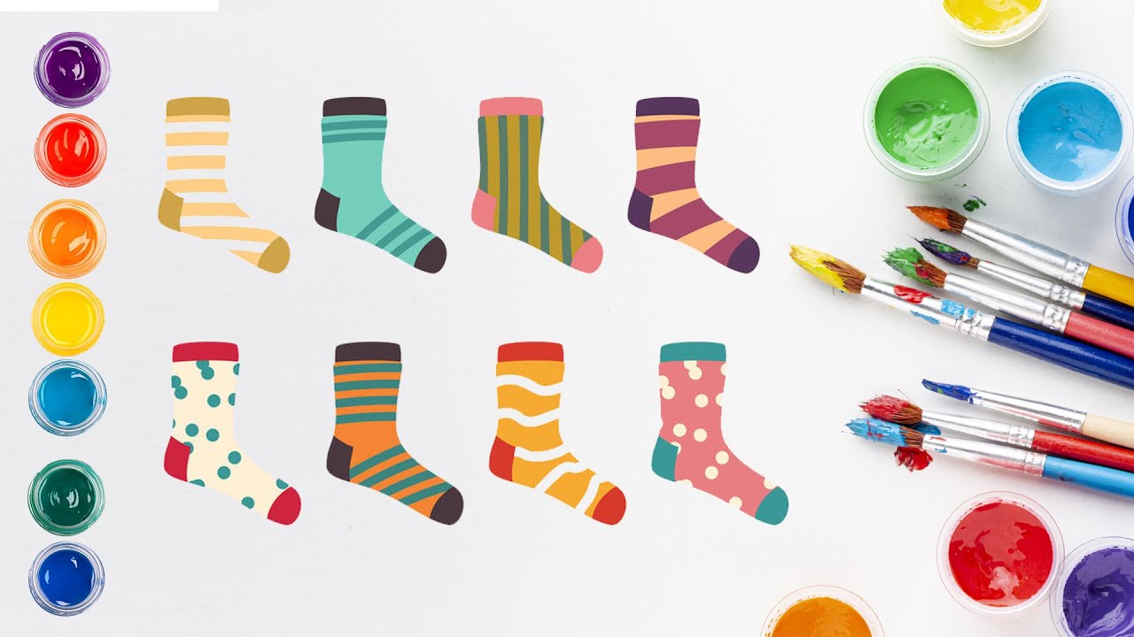 How to draw socks - YouTube