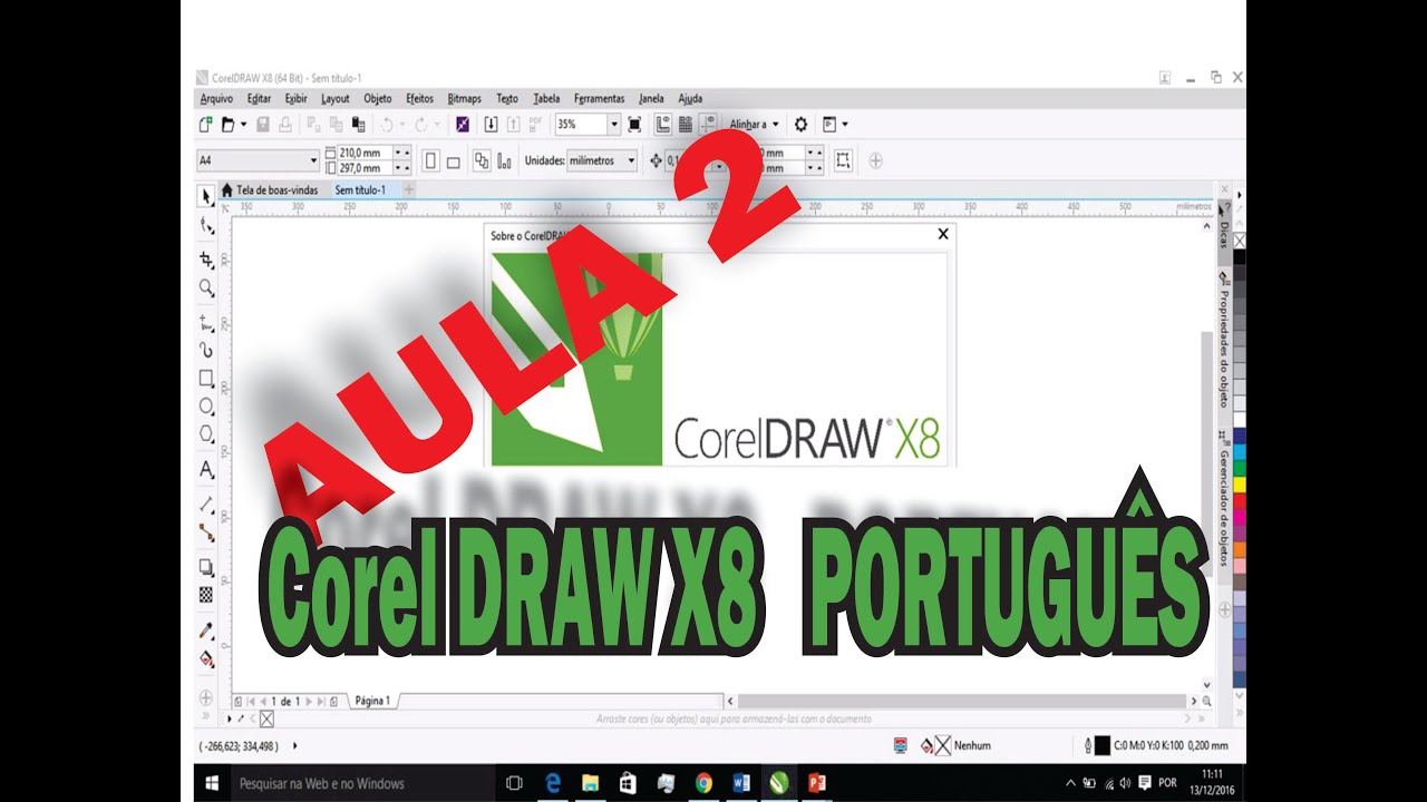 AULA COREL DRAW X8 PARA INICIANTES PARTE 2 APRENDA A USAR O COREL DRAW ...