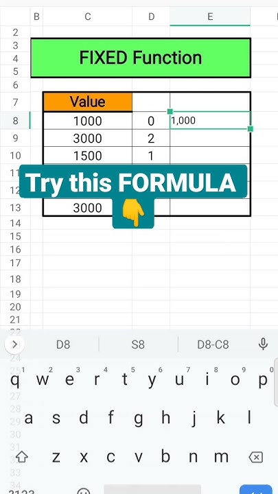 Fixed Function in Excel#fixed #how to use fixed Function in Excel#excel #viral #how #shorts # ...