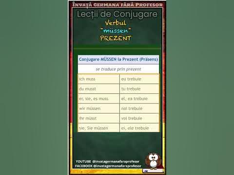 Conjugarea Verbului "müssen" Indicativul Prezent - YouTube