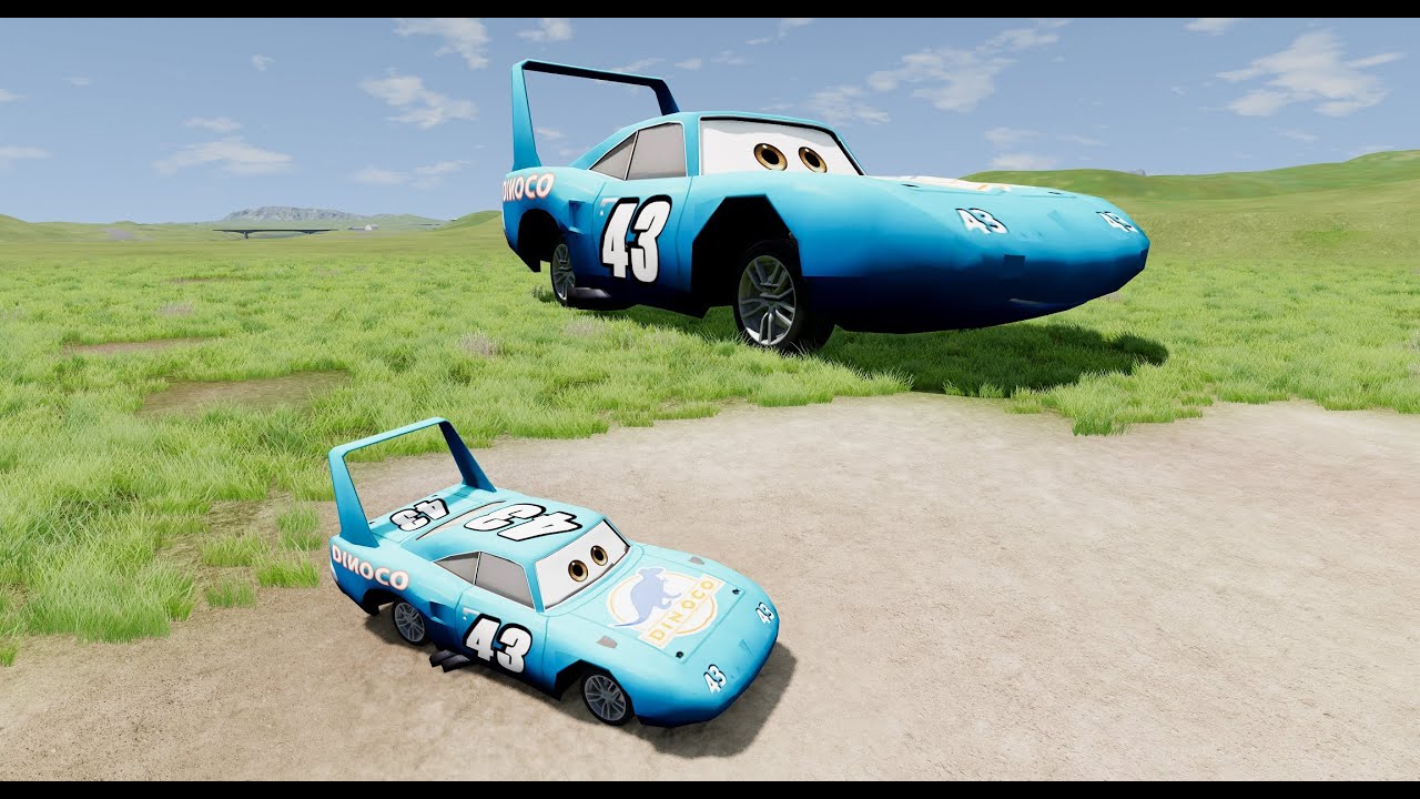 Big Size Disney dinoco vs Small Size Dinoco - Beamng.Drive - YouTube