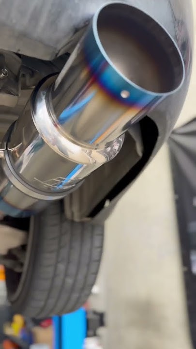Infiniti custom fitted Tomei Expreme titanium exhaust - YouTube