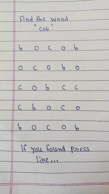 Find The Word Cob How Many Do You Found #funny#short#viral#trending ...