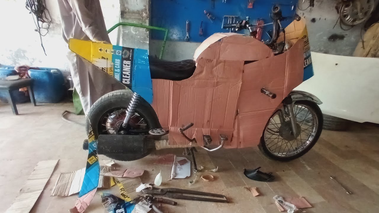 70 bike convert heavy bike modification alteration - YouTube