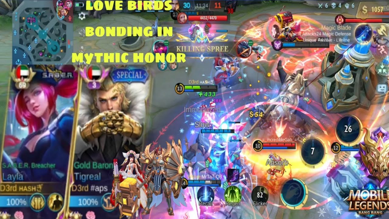 Layla and Tigreal bonding in MYTHICAL HONOR - YouTube