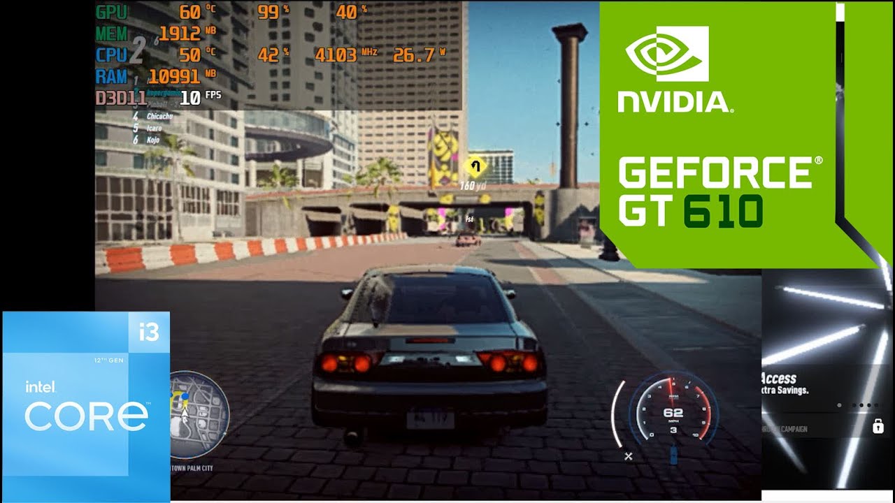 GT 610 2GB Need for speed heat - YouTube