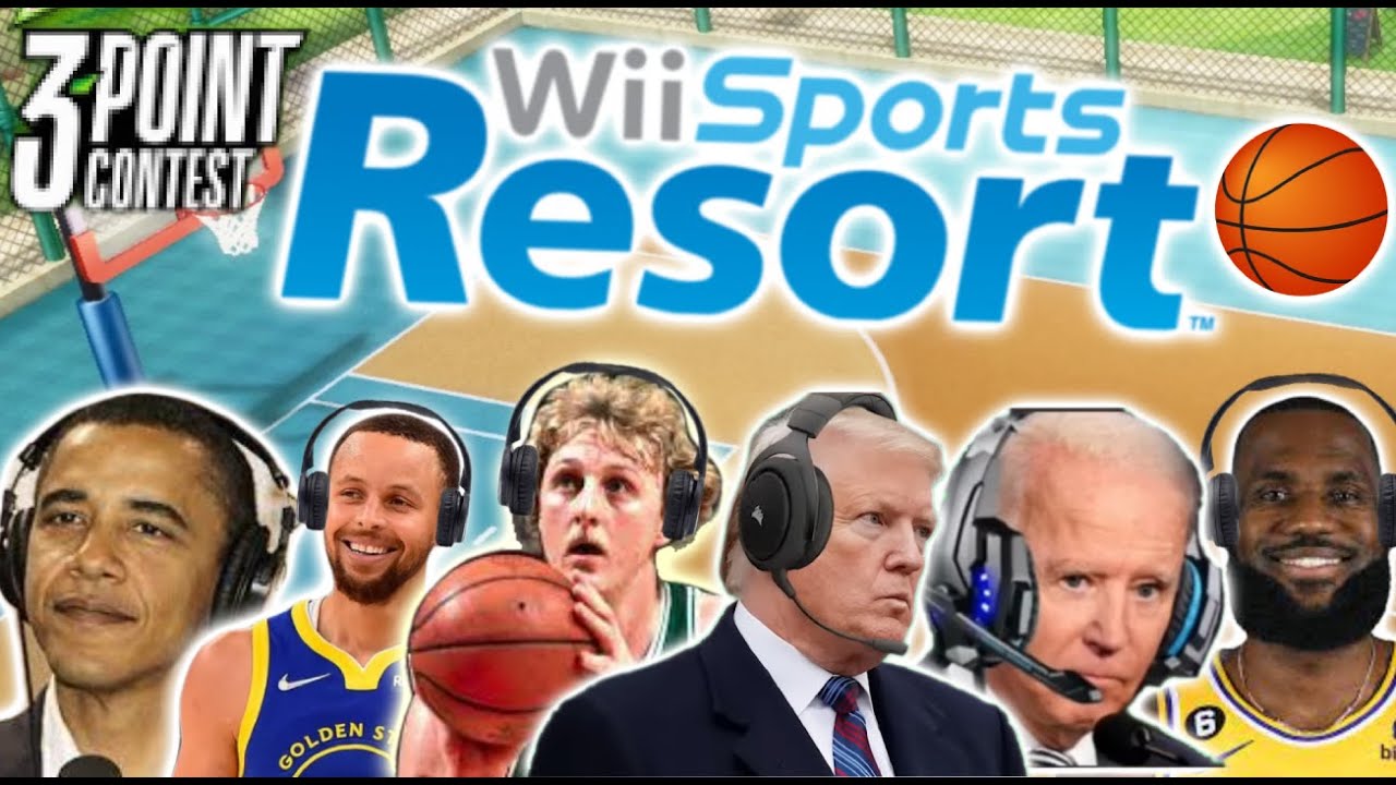 US Presidents Play Wii Sports 3 Point Contest ft. Curry, Larry Bird ...