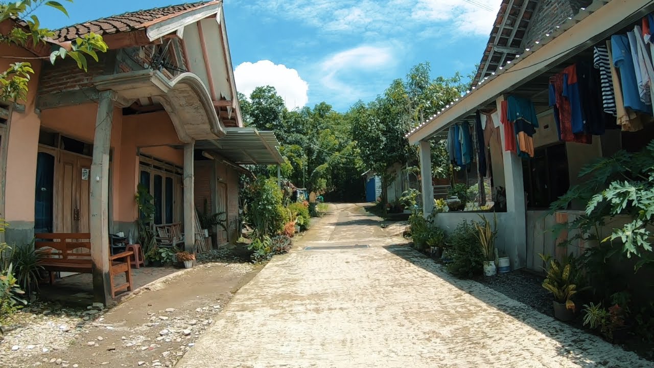 Relaxing Trip Beautiful Riverside Village Road Kali Opak, Bantul ...