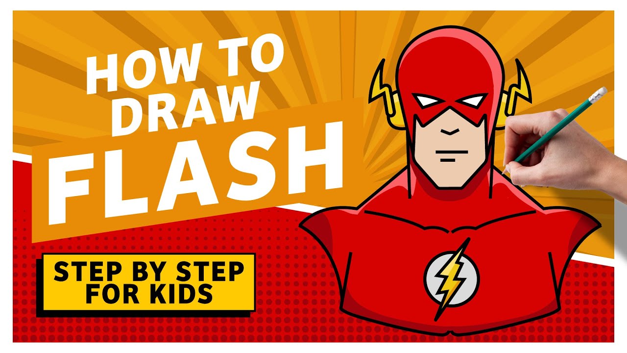 How to Draw Flash Easy Line Drawing for Kids, Children and Toddlers ...