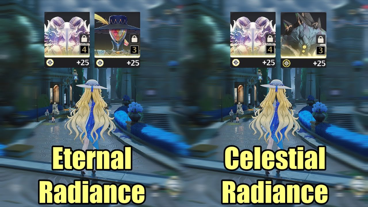 Phoebe Eternal Radiance Vs 2 pc Eternal radiance & 2 pc Celestial Light ...