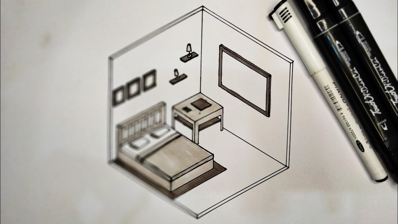 How to Draw an Isometric Room 💯 - YouTube