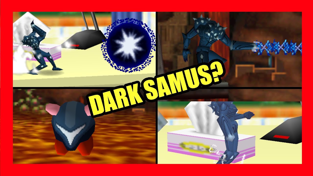 Dark Samus in Smash 64?? | Dark Samus Full Moveset (Taunts, Kirby Hat ...