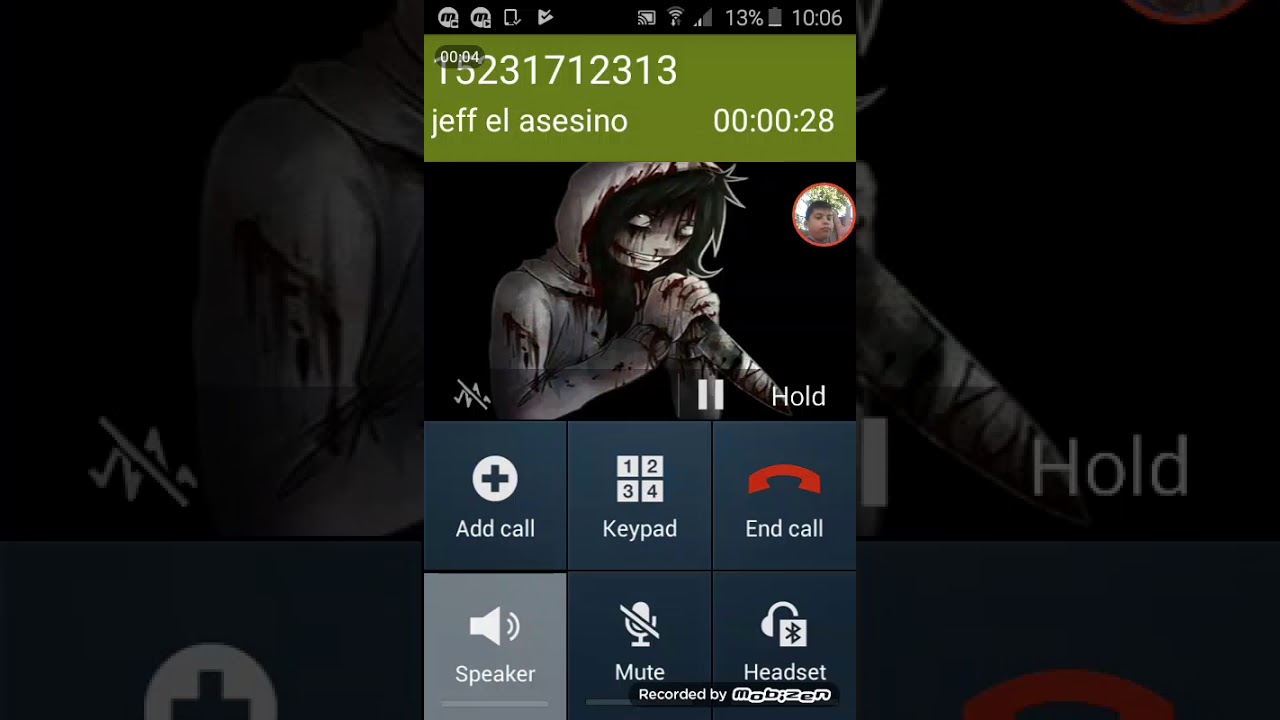Llamada de jeff the killer - YouTube