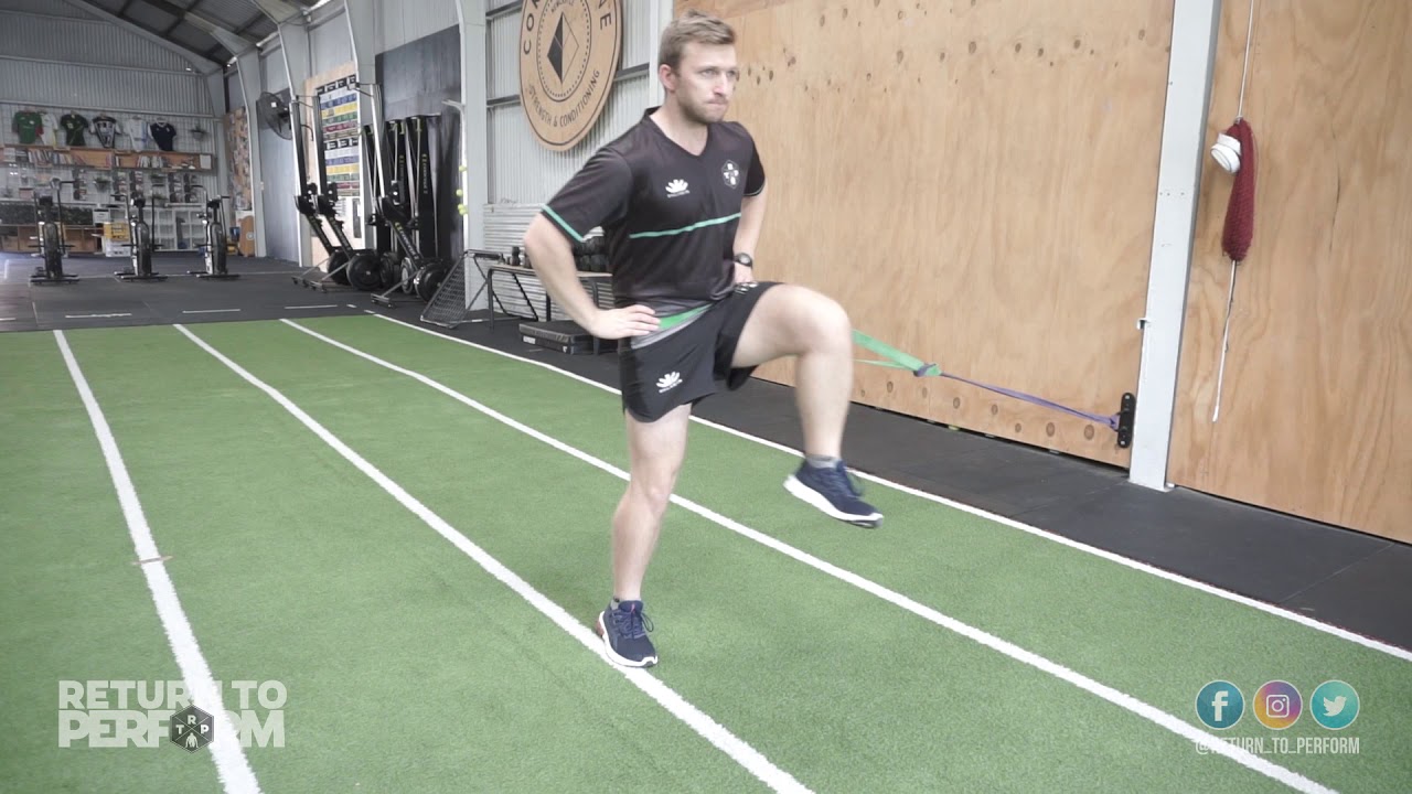 Lateral Lunge - Banded Catch [Exercise Demonstration] - YouTube