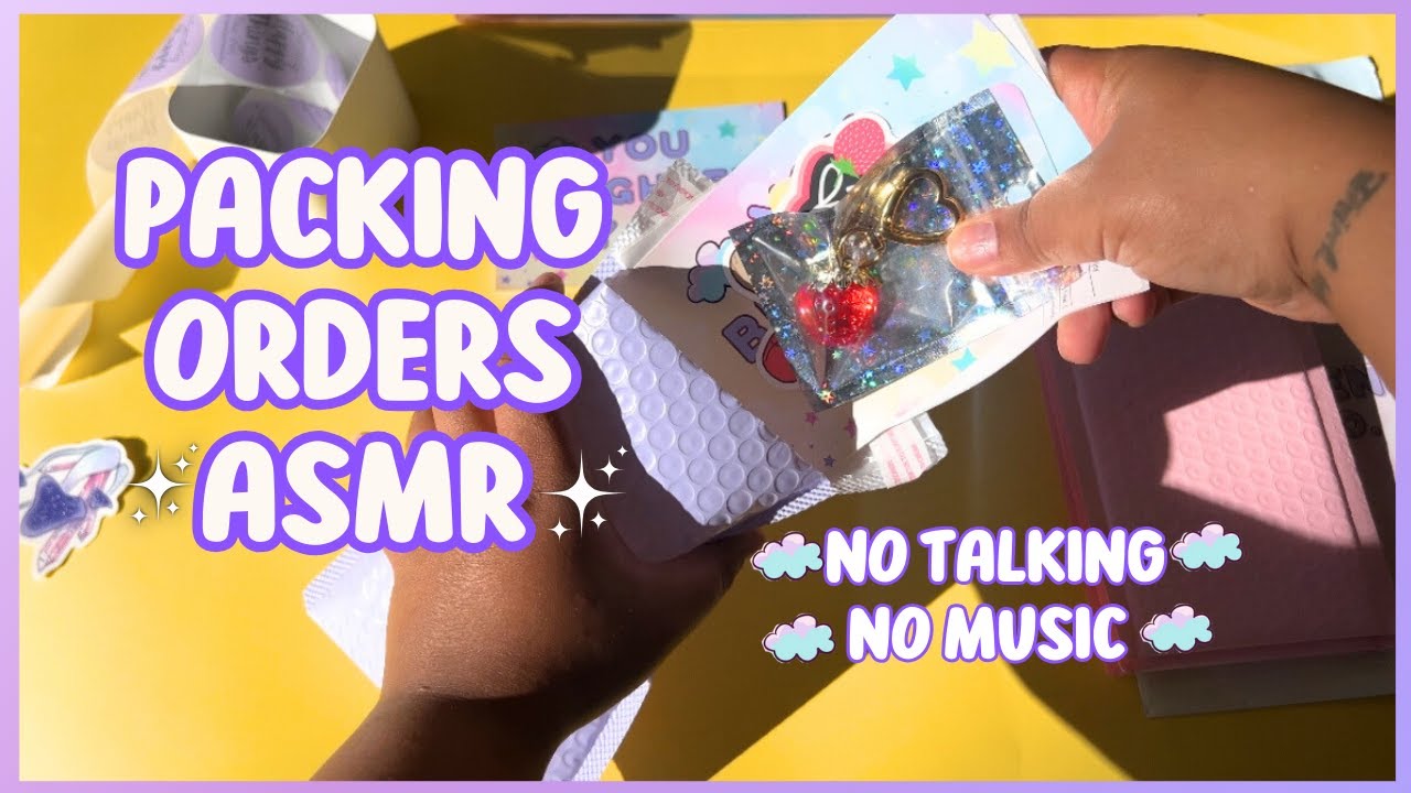 Packing Orders ASMR | asmr order packing no talking no music, small ...