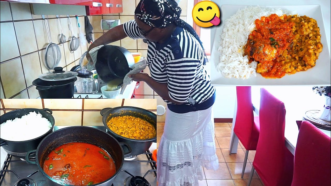 Cooking up a storm! Cook with me | rice, fried fish fresh tomatoes stew ...