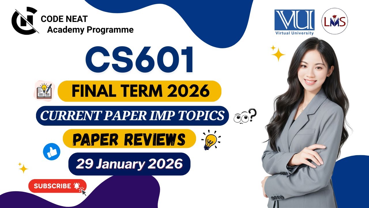 CS601 Current Paper Final Term 2026 Review | Most Repeated, Important ...