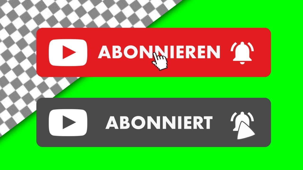 Youtube Abonnieren button im video mit sound | greenscreen ...