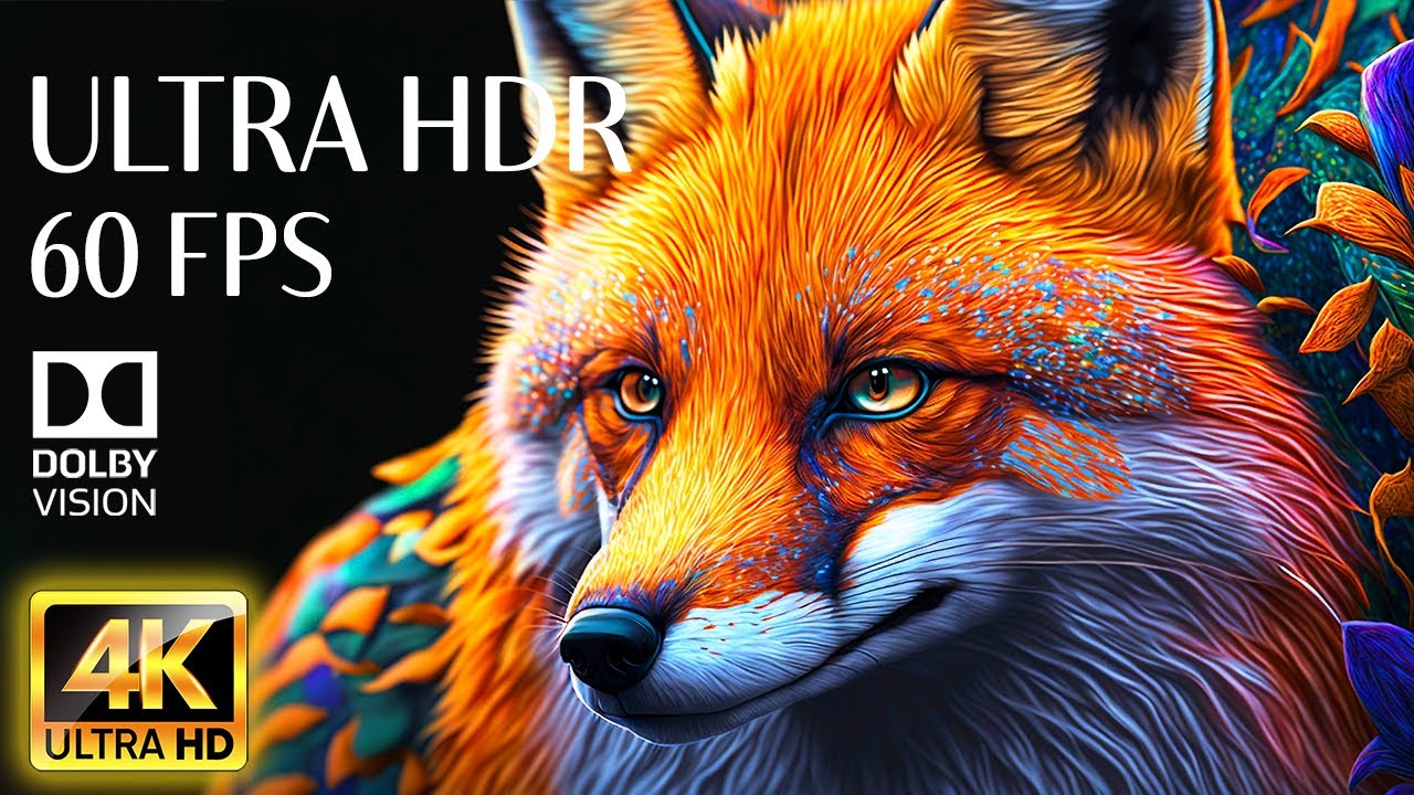 4K HDR 60fps Dolby Vision with Animal Sounds & Calming Music (Colorful ...
