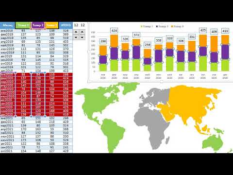 Dynamic map in Excel from shapes download - YouTube