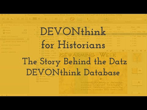 The Story Behind the Datz DEVONthink Database - YouTube