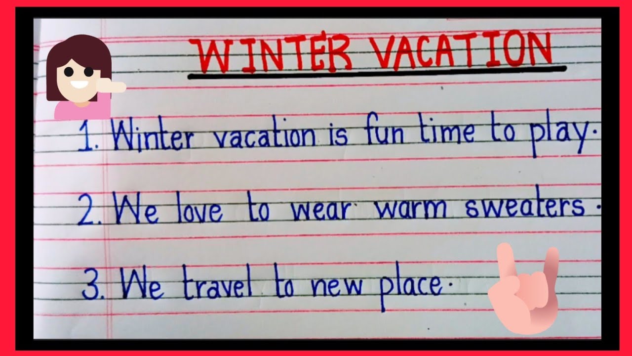 How i Spend my Winter Vacation| Winter vacation essay in English - YouTube