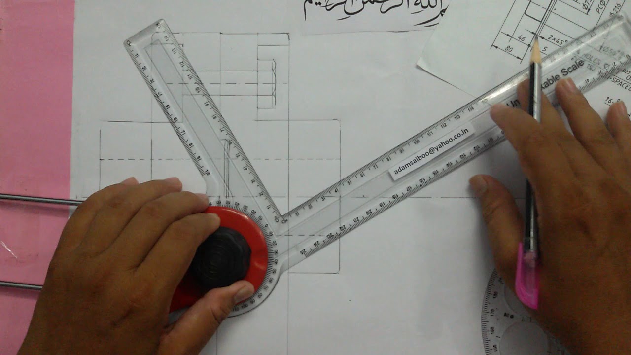 Flange Coupling Manual drafting part3 - YouTube