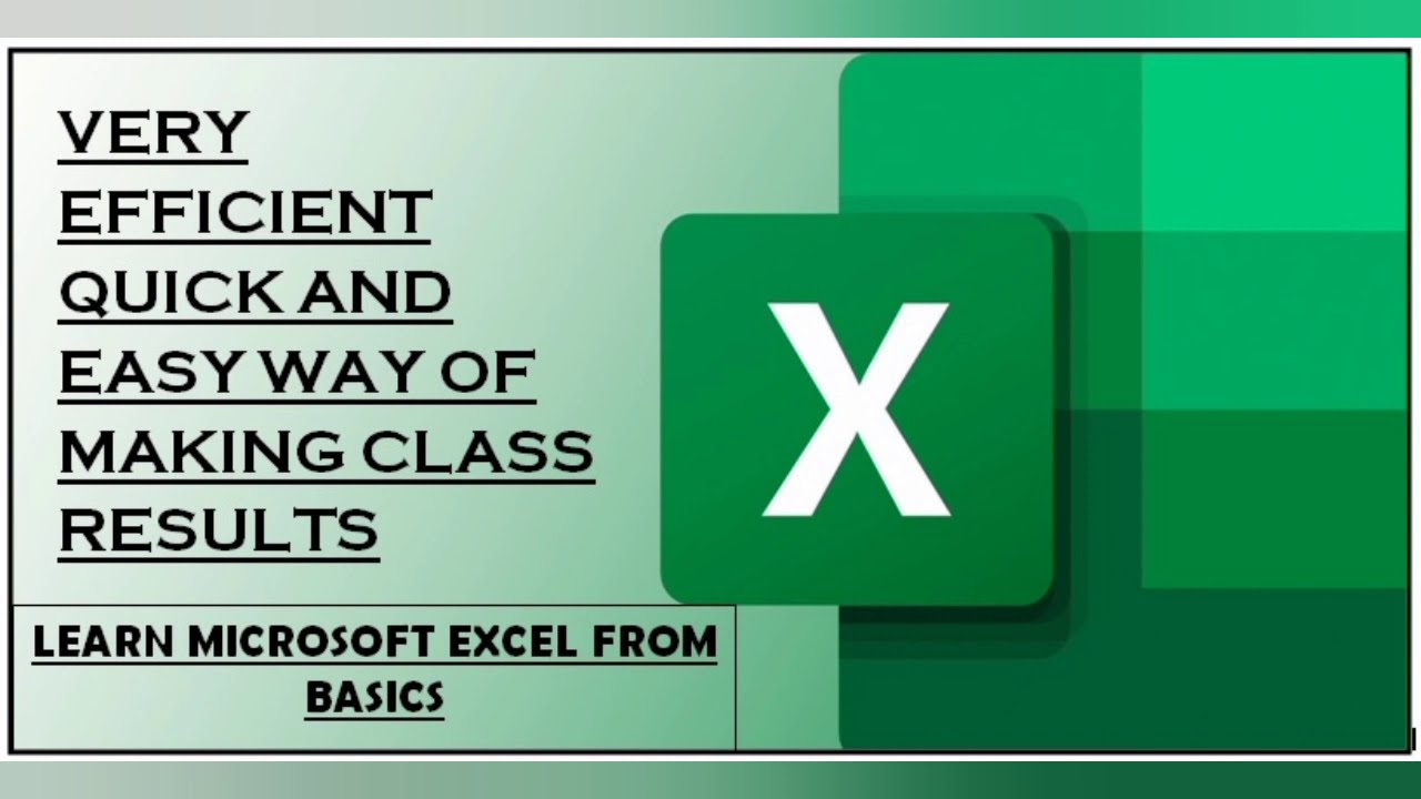 Microsoft Excel tutorial / learn to make class results in excel - YouTube