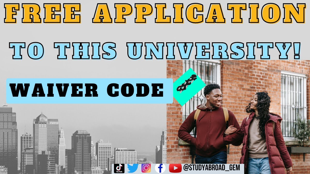 FREE APPLICATION TO THIS UNIVERSITY WITH SCHOLARSHIPS! - YouTube