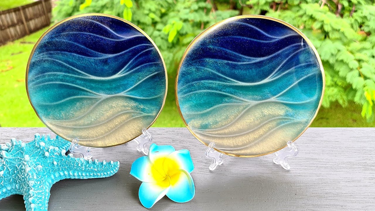 #1148 WOW! Amazing Beach Pour On These Beautiful Sculpted Resin ...