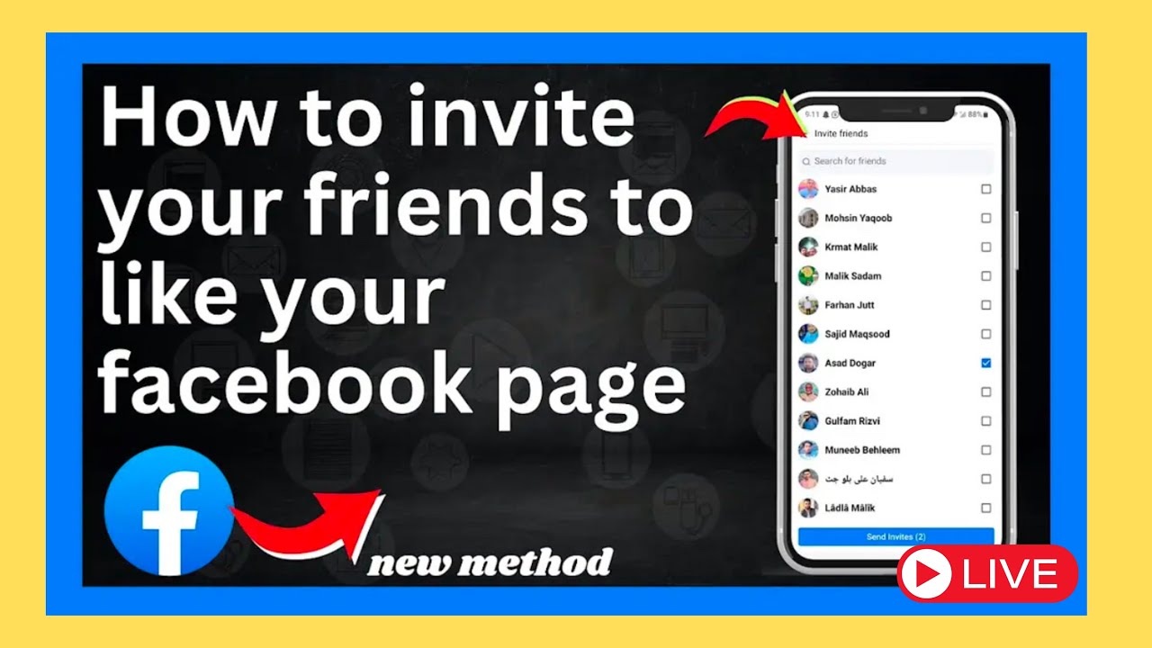 Facebook page Invite from Invite \\ how to send facebook page invites ...