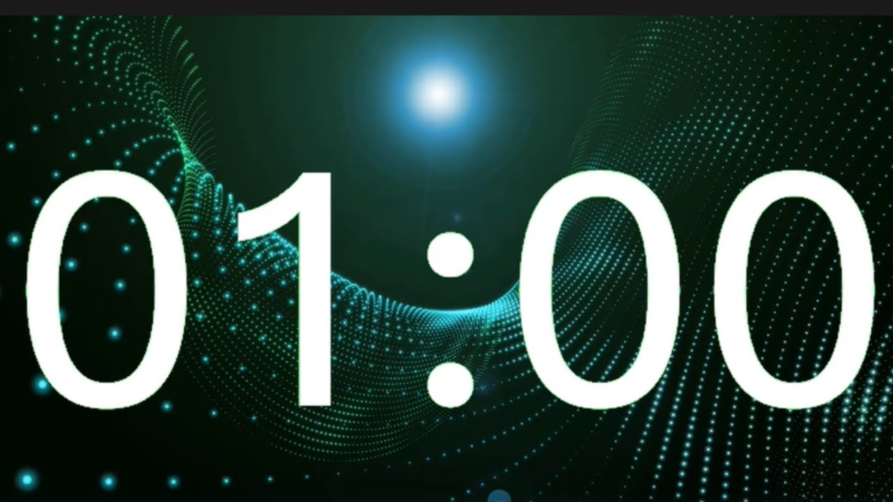 1 minute countdown timer with an alarm. #3minutes #countdown #timer ...
