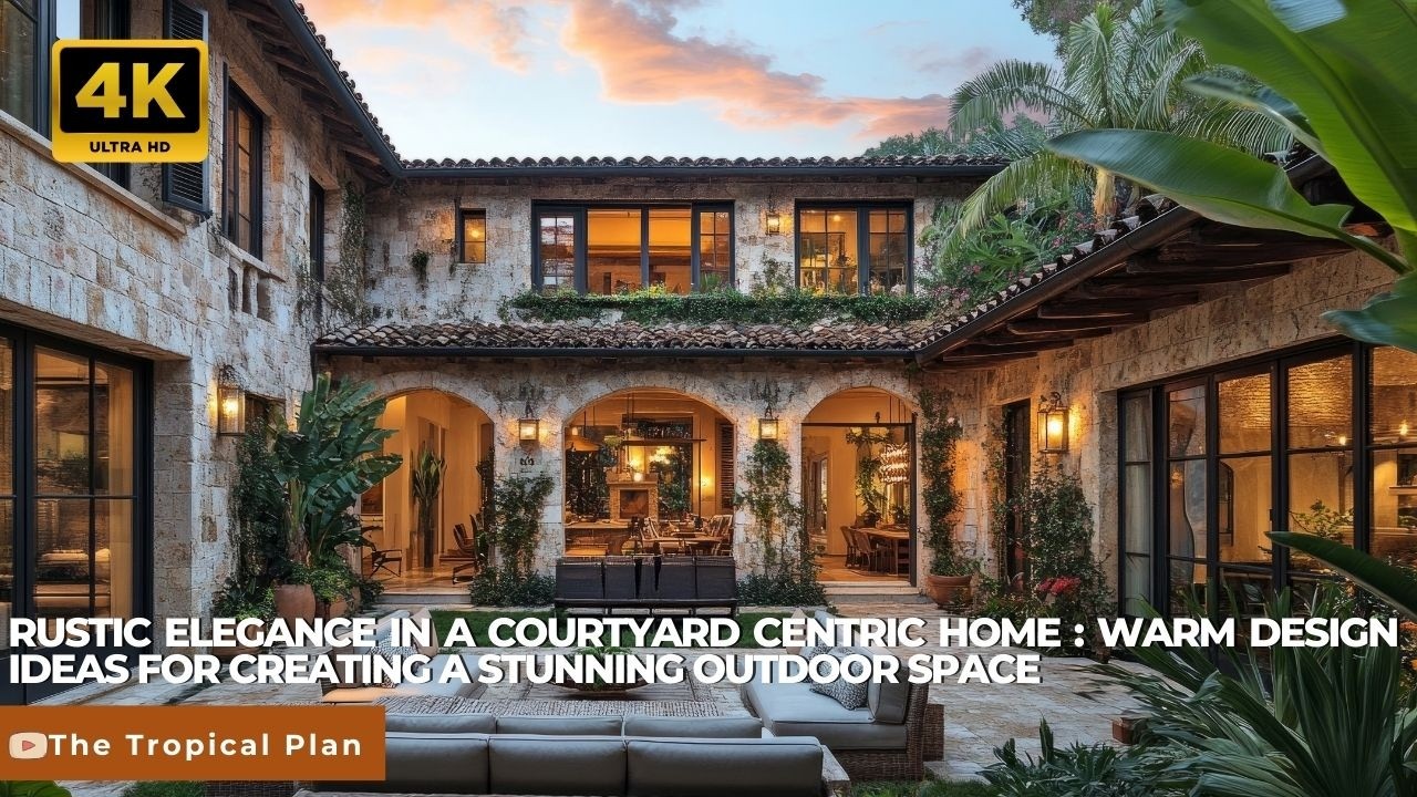 Rustic Elegance: Courtyard-Centric Home Design | Stunning Outdoor Space ...