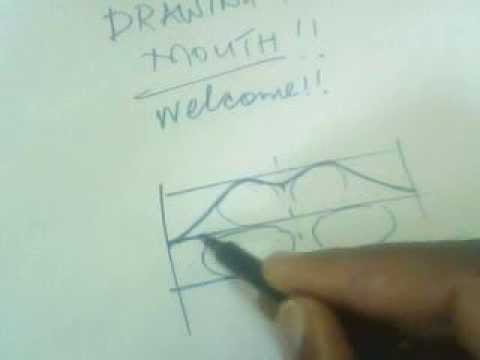 Simple way to draw a human mouth - YouTube