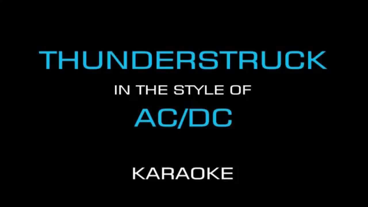 Thunderstruck - AC/DC (Karaoke/Instrumental) - YouTube