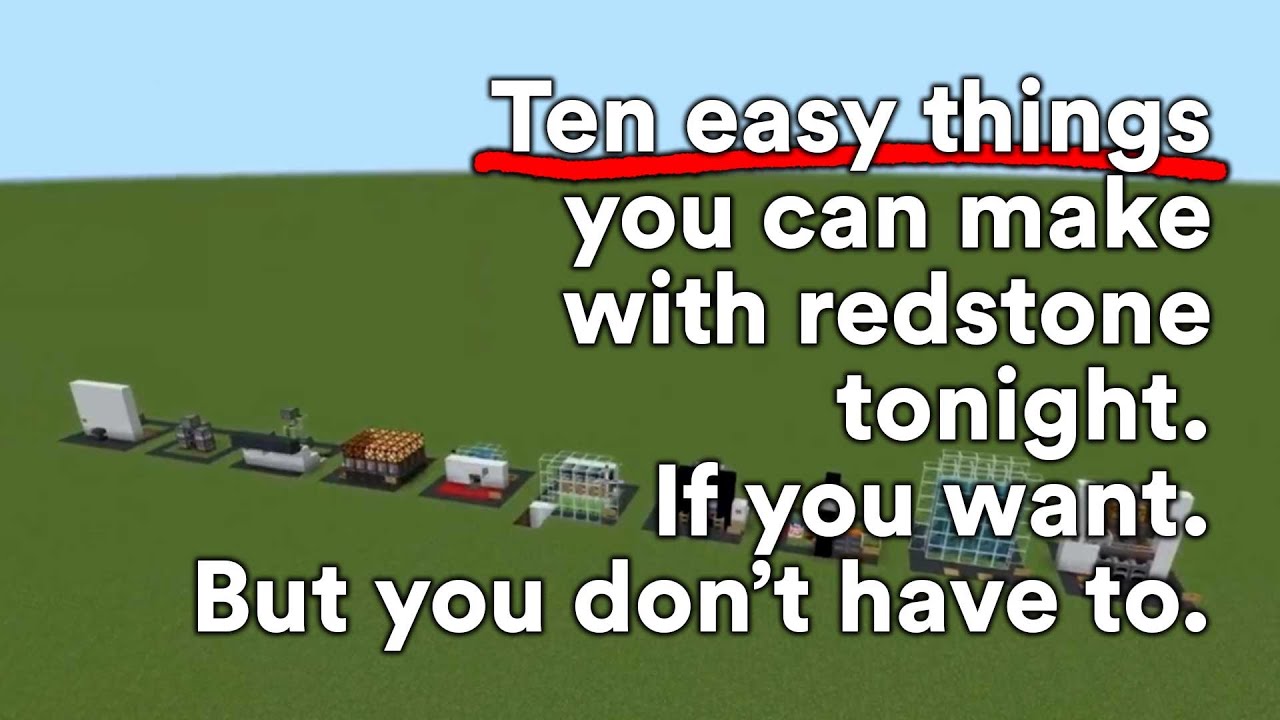 10 Easy Things You Can Make With Redstone. If You Want. - YouTube