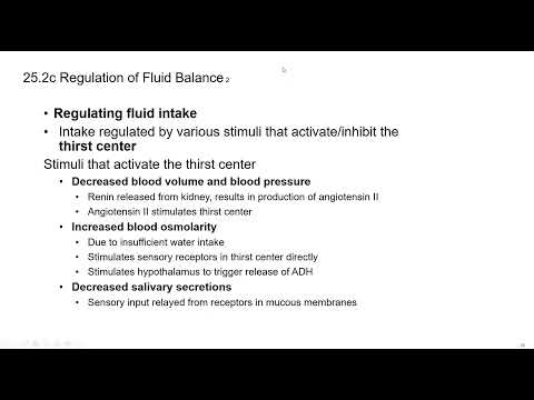 Fluid and Electrolytes | Regulation of Fluid Balance | Part 4 - YouTube