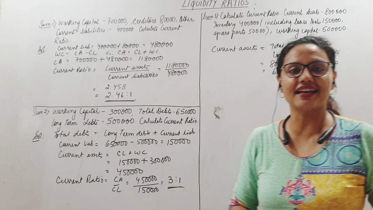 Class 12 Accounts Ratio Analysis Part III Sums on Liquidity Ratios ...