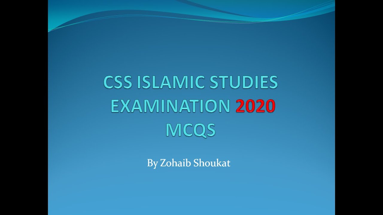 Solved CSS Islamic Studies MCQS 2020 - YouTube