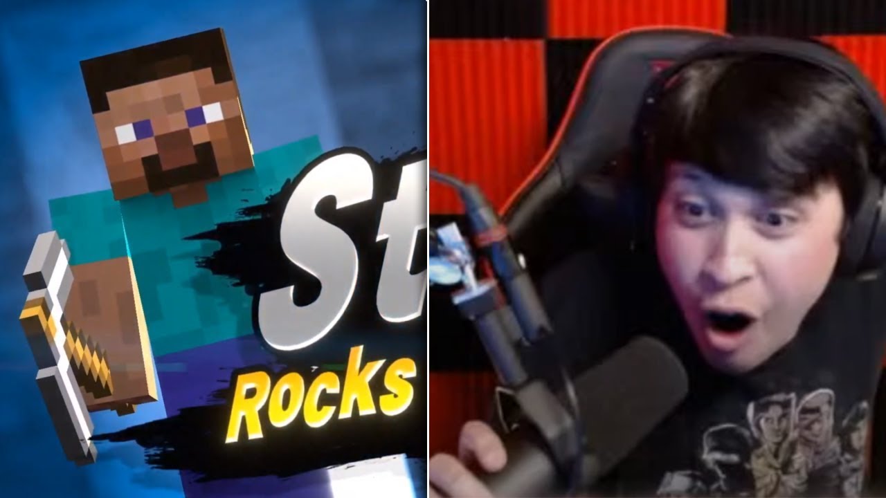 MINECRAFT STEVE IN SMASH BROS ULTIMATE REACTION!!! - YouTube