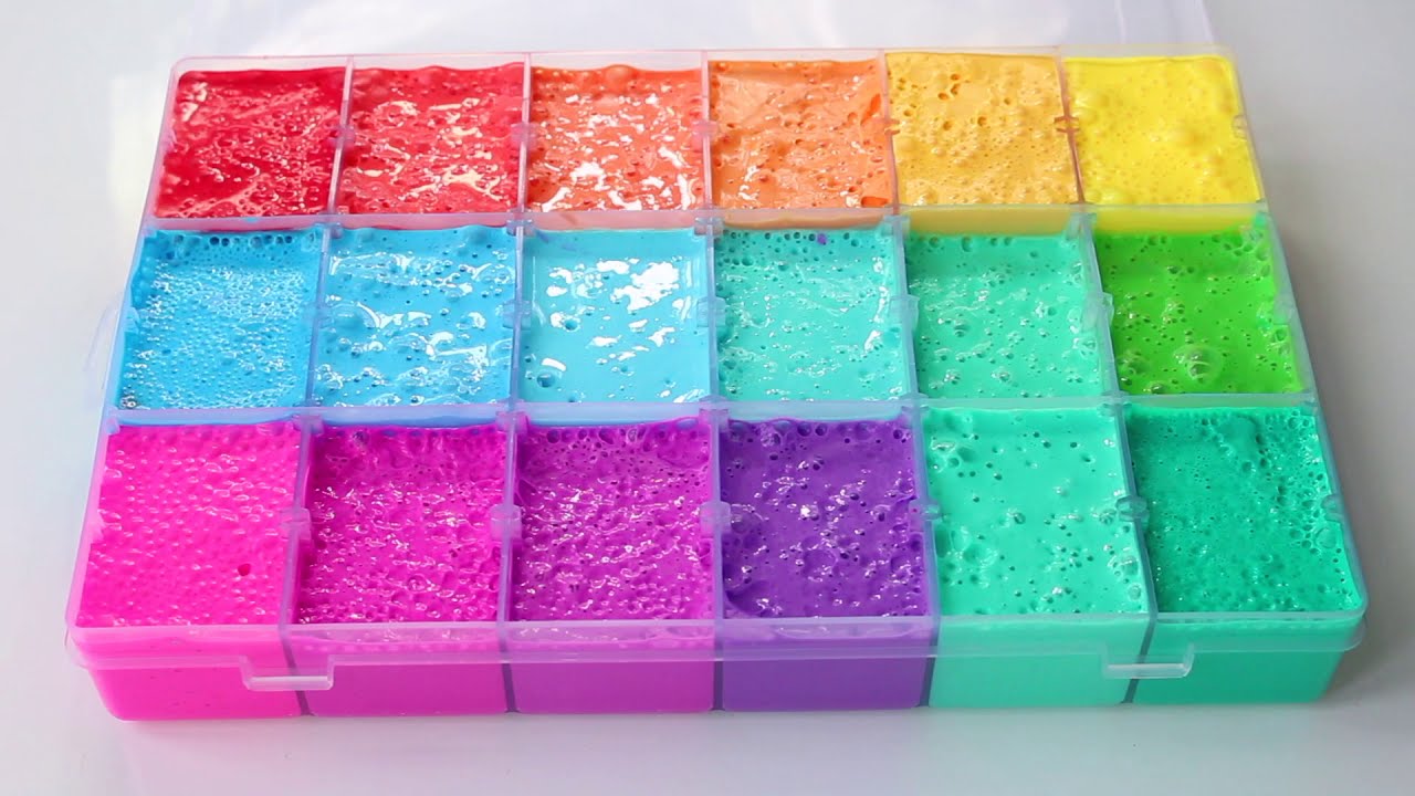 Epic Rainbow Slime Palette Slime Smoothie ASMR Talisa Tossell - YouTube