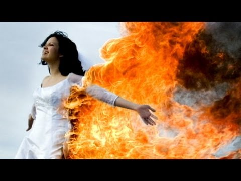 Wedding Trends 2013: Setting Wedding Dresses on Fire - YouTube