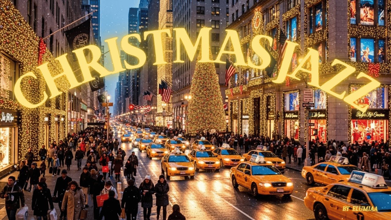 𝑝𝑙𝑎𝑦𝑙𝑖𝑠𝑡🎧 Vintage Christmas Jazz on NYC 5th Avenue 🎶 | Bright Swing ...